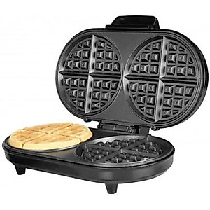 Kalorik WM 42281 BK Traditional Double Belgian Waffle, Make Two Perfect 7" by 1" Waffles Each Time with Precise Temperature Control, Non-stick Coated Plates for Easy Cleaning, Cool Touch Handle