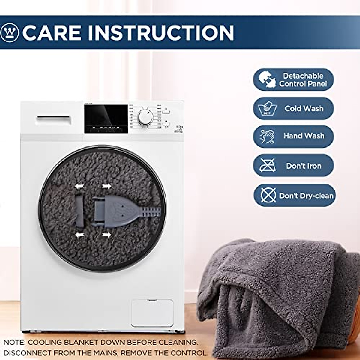 Westinghouse Electric Blanket Twin Size, Soft Plush Sherpa Heated Blanket with 10 Heating Levels & 1-12 Hours Auto-Off, Machine Washable, 62x84 inches, Darkgrey