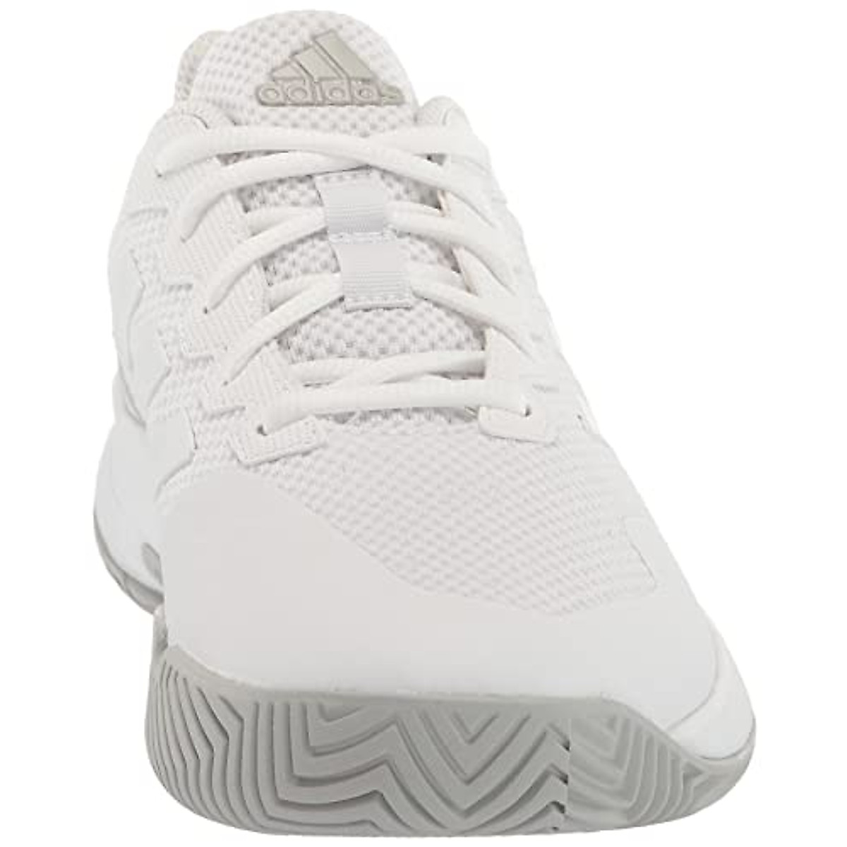 adidas womens Gamecourt 2 Tennis Shoe, White/White/Grey, 7.5 US