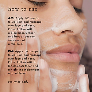 Bioelements Flash Foam Cleanser - 6.5 fl oz - Exfoliating Foam Cleanser for Oily, Combination & Dry Skin - Vegan, Gluten Free - Never Tested on Animals