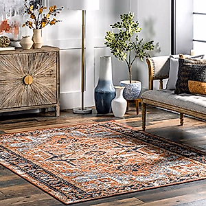 NuLOOM Sherita Distressed Persian Area Rug, 9' 10" x 13' 8", Rust