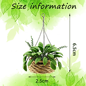 Skylety 2 Pieces 1:12 Miniature Dollhouse Plants Miniature Bonsai Plant Dollhouse Christmas Tree Mini Potted Plant Dollhouse Hanging Plant Pot Model for Toddlers Girls and Boys Toys DIY