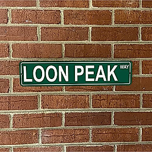 Montana Mountains Pick Your Mountain Compatible/Replacement for Loon Peak United States Mountain Aluminum Metal Tin Street Sign Style Home Decor For Man Cave Poker Tavern Game Room