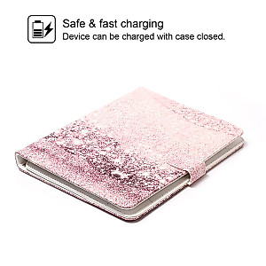 Universal 10" Case, Newshine Synthetic Leather Magnetic Closure [Cards/Money Slots] Flip Stand Wallet Protective Case for All Universal 10 inch Tablet, Bling