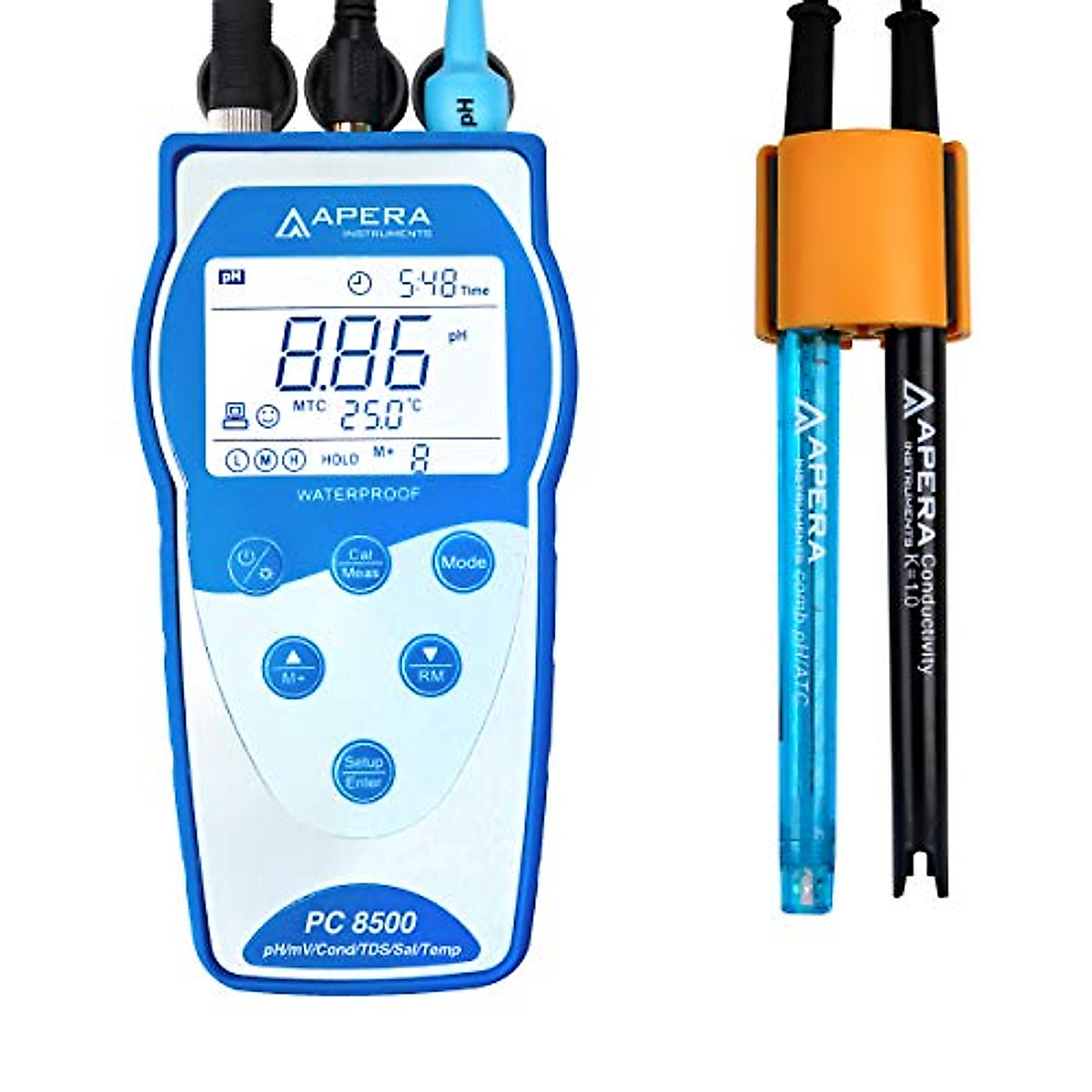 Apera Instruments Premium Series PC8500 Portable Handheld pH/Conductivity Meter Kit (AI5524)