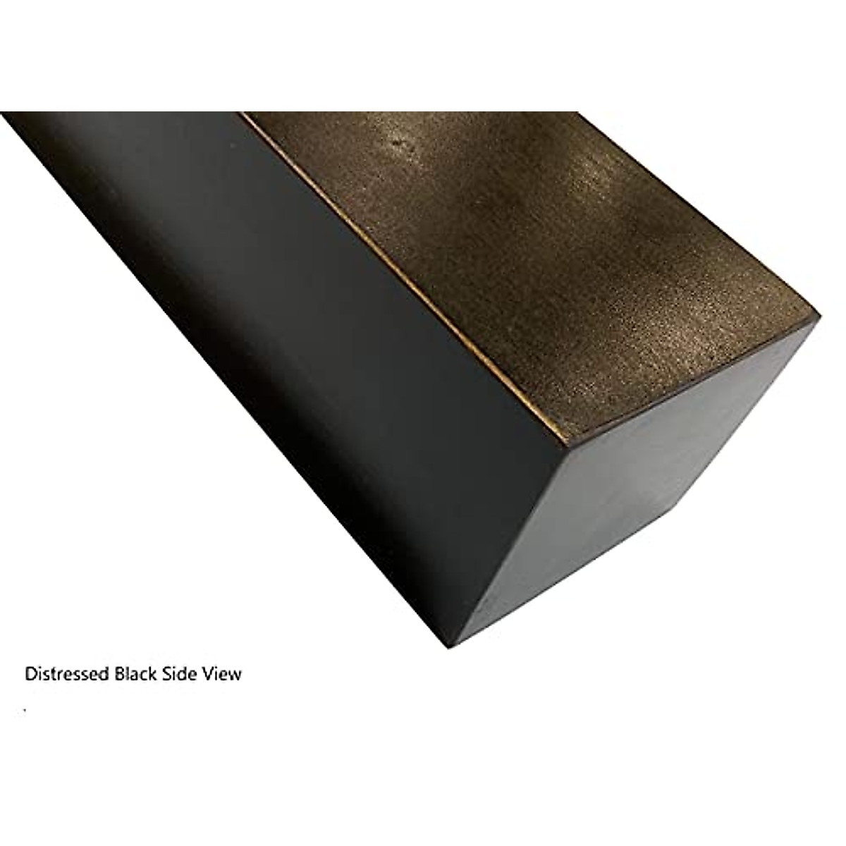 Distressed Black U Pick Size Rustic Faux Wood Beam Floating Shelf Fireplace Mantel Mantle