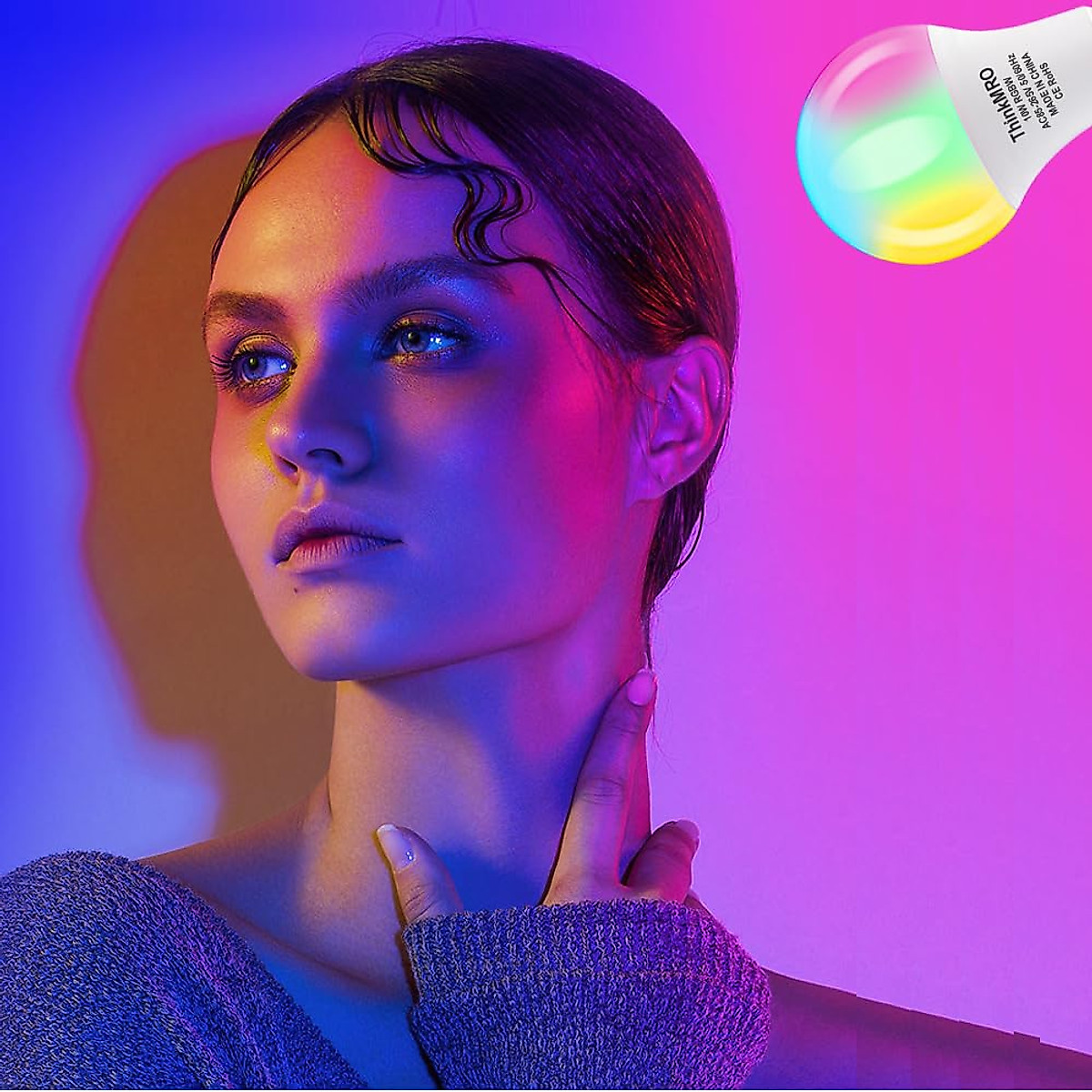 ThinkMRO RGB RGBW 10W A19 E26 E27 Multiple Colors Changing Light Bulbs with Remote,LED Lamp Replace Bulb,Warm White,Dimmable Memory Function,Ideal Lighting for Home Decoration,Party,Gardens,Corridors