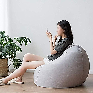 UXZDX Lazy Sofa, Super Large Bean Bag Sofa Chair Cover Lounger Seat Living Room Furniture Beanbag Bed Pouf,63cmx81.5cm Gray