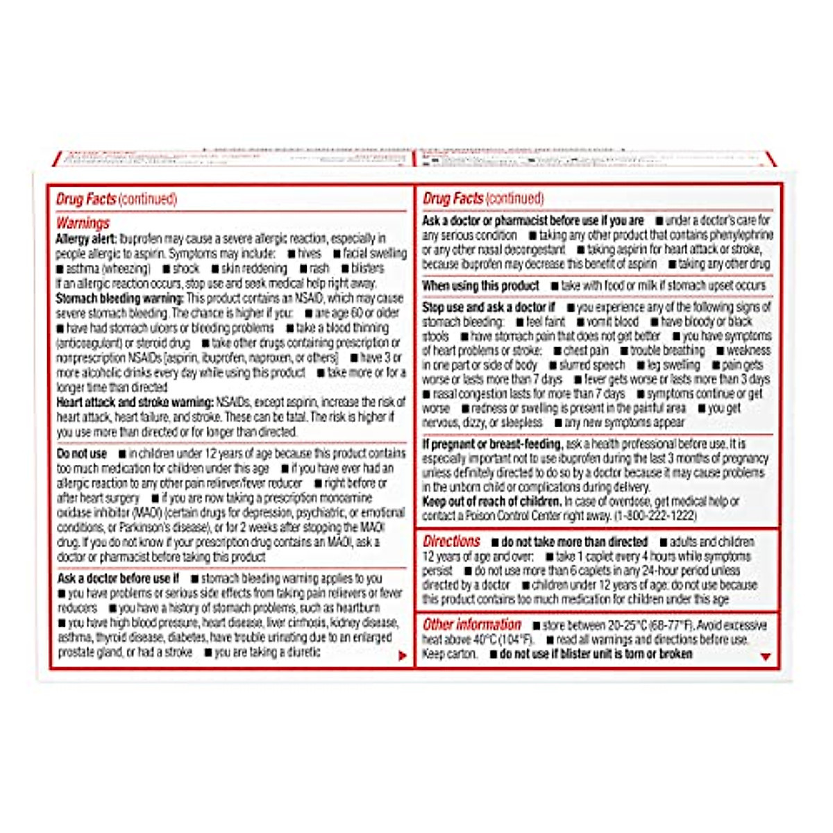 Sudafed PE Non-Drowsy Head Congestion + Pain Relief Caplets with Ibuprofen 200 mg & Phenylephrine HCl 10 mg, Nasal Decongestant & NSAID Pain Reliever & Fever Reducer, 20 ct