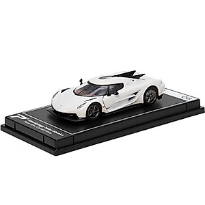 PosterCars 1:64 Scale Koenigsegg Jesko Absolut Crystal White Hypercar League Collection No.6