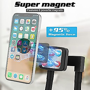 B-Land Magnetic Phone Holder, Gooseneck Bed Cell Phone Holders Universal Mobile Phone Stand Flexible Tablet Stand Holder Neck Phone Holder, Compatible of Phones & Tablets