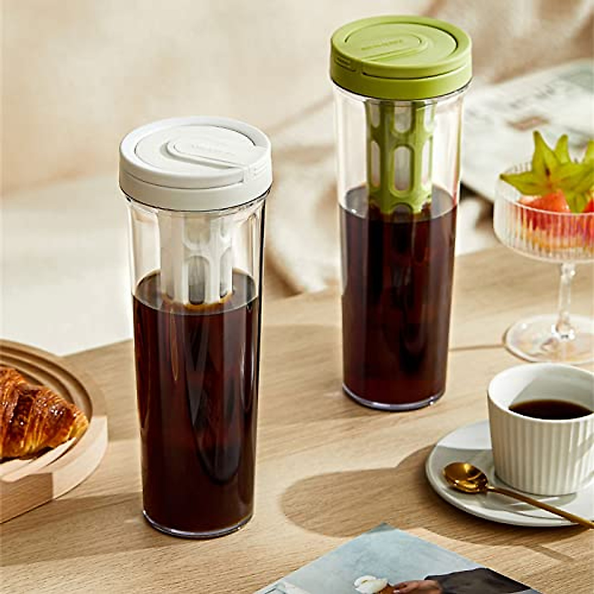 Misright Large Capacity Refrigerator Kettle Leakproof Sealed Cold Kettle Fruit Teas Cold Water-Cup Portable Coffee Extraction Cup Cold Water-Cups