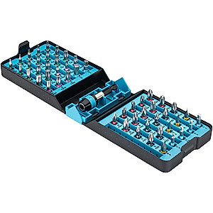 HAZET BitE-Box 2240N/51 I 51-piece screwdriver bit set, drive: Pozidriv, hexagon 6.3 (1/4 inch), Phillips, Tamper Resistant TORX, internal hexagon, slotted, internal TORX
