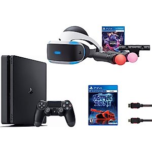 PlayStation VR Launch Bundle 3 Items:VR Launch Bundle,PlayStation 4 Slim 1TB, VR Game Disc: PSVR Battlezone