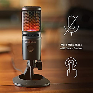 Audio-Technica AT2020USB-X Cardioid Condenser USB Microphone, Black