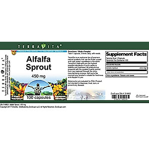 TerraVita Alfalfa Sprout - 450 mg (100 Capsules, ZIN: 518852) - 2 Pack