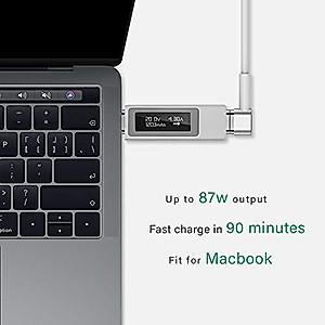 Elecjet Magnetic USB C to C Charging Cable for MacBook Pro Air, iPad Pro, 87W PD Fast Charger for Samsung Galaxy S23 S22 S21 S20 Ultra, Google Pixel 7 6 Pro, Moto G, Dell XPS, Type C Devices, 6.6ft