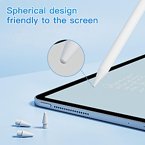 Replacement Tips Compatible with Apple Pencil 2 Gen ipad Pro Pencil - iPencil Nib for ipad Pencil 1 st/Pencil 2 Gen (White)