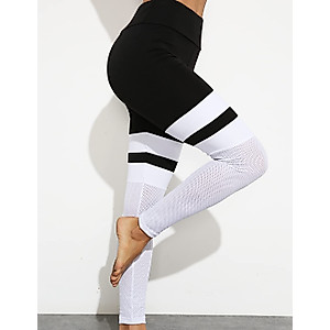 CROSS1946 Scrunch Butt Lift Leggings for Women Workout Yoga Pants Ruched Booty High Waist Seamless Leggings Compression Tights (#C-Black-Striped,S)