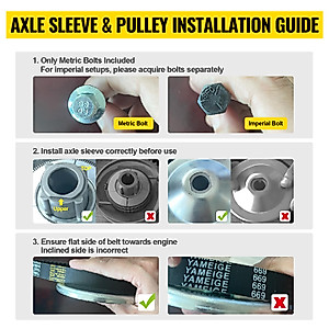 Mophorn Torque Converter CVT 2HP-7HP 3/4" Go Kart Clutch 212CC 30 Series Mini Bike 10T #40 41 Chain and 12T #35 Replacement Set TAV2 30-75 218353A Manco CVT Clutch Small Engine Drive Belt