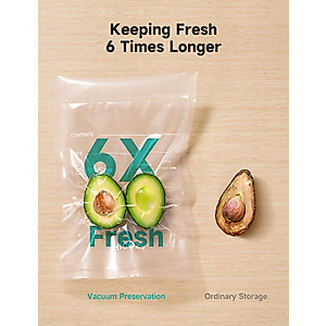 HiCOZY Vacuum Sealer Bags 100 Count 8”x12” for Food Storage, Pre-Cut BPA Free Bag for Meal Prep or Sous Vide Cooking, Safe to Microwave, Dishwasher, Boil, or Freeze