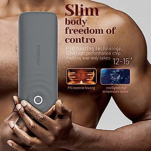 Waxfans Roll on Wax Kit for Men,Wax Warmer for Hair Removal,15min Wax Melter,at Home Waxing Kit,Wax Roller Kit for Full Body,Rose Wax Roller