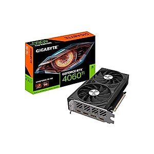 GIGABYTE GeForce RTX 4060 Ti WINDFORCE OC 16G Graphics Card, 2X WINDFORCE Fans, 16GB 128-bit GDDR6, GV-N406TWF2OC-16GD Video Card