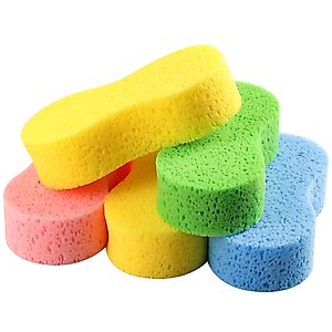 Temede 5-Pack Car Wash Sponges, 9.1" x 4.3" x 2.4" Large Sponges, Extra Thick Foam Kit for All-Purpose Cleaning, Ideal Washing Sponges for Kitchen, Bathroom, Household