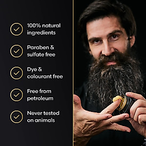 The Beard Struggle Warrior’s Beard Balm - Gold Collection, Valhalla's Gates - Non-Greasy Low-Hold Formula, Luxurious Cologne-Grade Fragrances 100% Natural and Plant-Based Ingredients - 50g