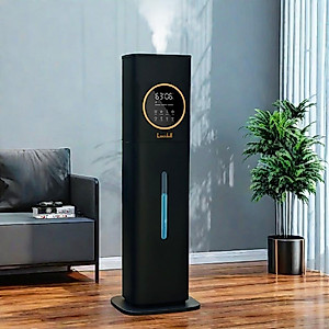 Humidifier Large Room Bedroom with Night Light, 2.1Gal(8L) Humidifiers for Home with Essential Oil Diffuser, Top Fill Whole House Cool Mist Humidifiers for Plants Baby Kids Adults(Black)