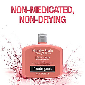 Neutrogena Exfoliating Healthy Scalp Clarify & Shine Conditioner for Oily Hair and Scalp, Anti-Residue Conditioner with Pink Grapefruit, Paraben & Phthalate-Free, Color-Safe, 12oz