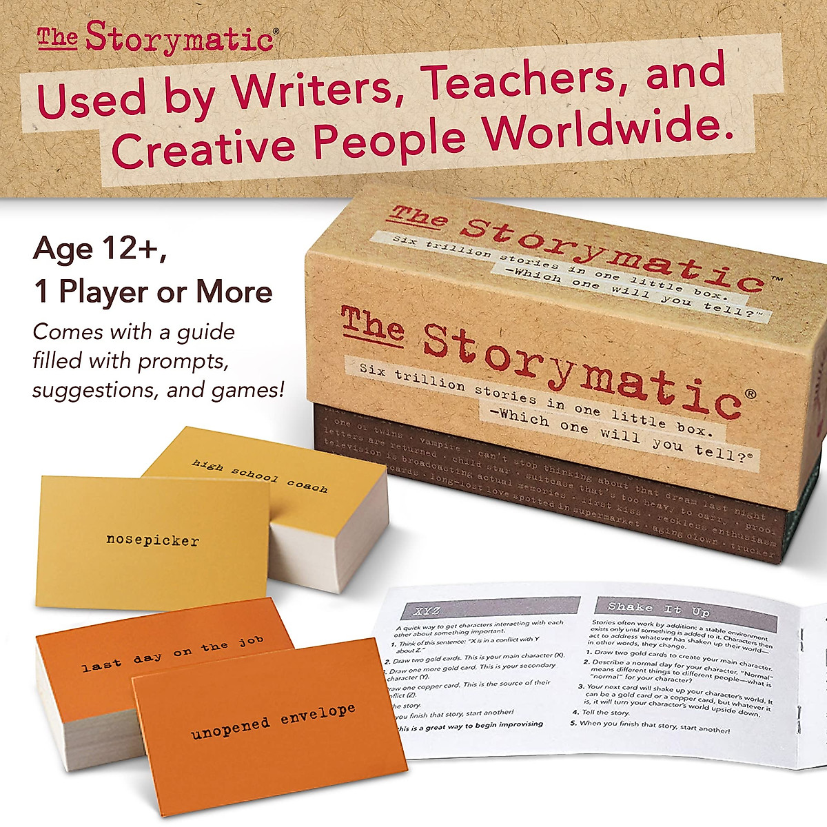 The Storymatic Classic – Creative Writing Prompts and Story Games – Storyteller Cards – Teacher Tool