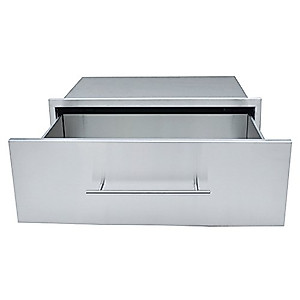 SUNSTONE DE-MD30 Designer Series Raised Style Height Single Drawer, 30" x 10", Stainless Steel