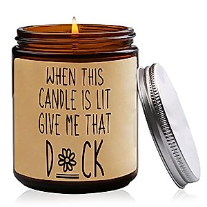 ENCOINK Naughty Gifts for Him, Funny Anniversary Valentines Day Gifts for Him, Husband Boyfriend Birthday Gift, Couples Gift, Gifts for Boyfriend, Husband, Couples, Lavender Scented Candle