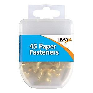 Tiger Stationery Essential Paper Fasteners (Pack of 45) (One Size) (Brass)