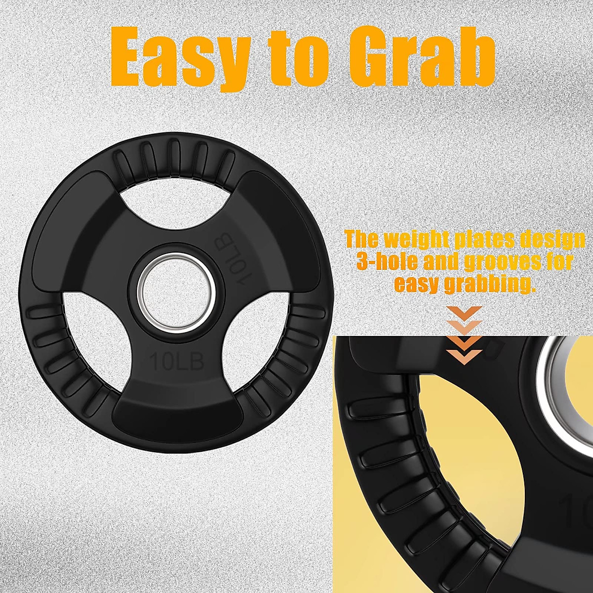 Elevens Bumper Plates Olympic Rubber Weight Plate Set 10/25LB 2-Inch Steel Insert for Olympic Bars for Strength Training, Weightlifting and Crossfit, Single