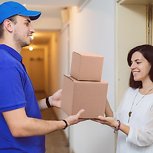 JEFHOMKIT 25 Pack Shipping Boxes 6x6x6 Inch,Small Shipping Boxes,Small Corrugated Cardboard Boxes,Cube Kraft Mailing Box,Kraft Corrugated Small Cardboard Boxes for Mailing Packing Small Business,Brown