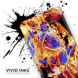 DesignSkinz Liquid Abstract Paint V25 Protective Vinyl Decal Wrap Skin Cover Compatible with The Samsung Galaxy S20 (Screen Trim & Back Glass Skin)