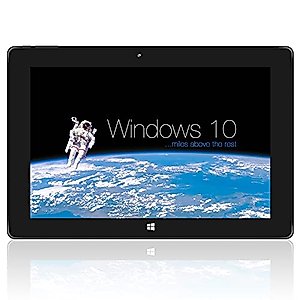 10'' Windows 10 Tablet, SZTPSLS Windows Home 10 PC, Intel Celeron N4020 DDR4-2400 - 4GB + 64GB, USB 3.0, Micro HDMI, TF Card Expand to 256GB, 2MP and 5MP Cameras, Bluetooth 4.2, Black, W101