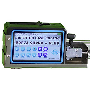 Preza Supra + Plus in Line Inkjet Coder, Inkjet Coding Machine, Date Coding Machine, Date Coder + EJ47SBK Black Ink USA