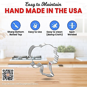 Foose Doll Head Cookie Cutter 4.25 Inch –Tin Plated Steel Cookie Cutters – Doll Head Cookie Mold