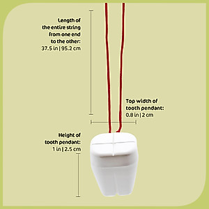 Srenta Large Tooth Saver Necklace, Baby Child Tooth Keepsake Holder Organizer Necklace, Pack of 144 Pcs