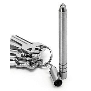 KeySmart Nano Pen - Stainless Steel Mini Ballpoint Key Ring Pen…