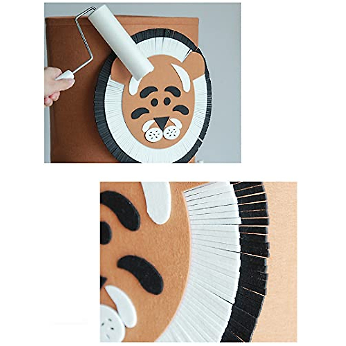 WEI LONG Cute Foldable Felt Laundry,Nursery Hamper Laundry Basket,Storage Baskets for Kids Boys and Girls,Office,Bedroom,Clothes,Toys(Dinosaur)