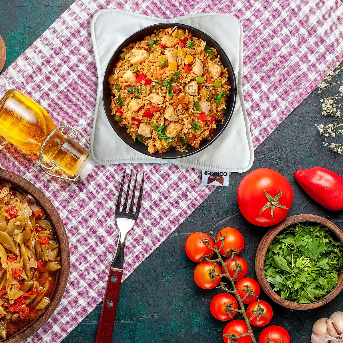 THE PERFECT CORNER Set of 2 Pieces of Bowl Cozy, Bowl Cozy Comes With a Protector to Cover the Food Served, Hot Bowl Cozy Holder, Heat & Cold Resistant