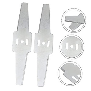 SECFOU 5pcs String Blades Cutter Lawnmower Shears Pruning Tool Grass Lawn Brush Park Replacement Head Mower Electric for Accessories Cordless Trimmer Steel Garden Silver Metal