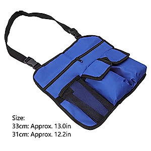 Jeanoko Chair Side Pocket Organizer, Waterproof Camping Chair Hanging Bag Easy to 600D Oxford Cloth for Beach Chairs(Blue)