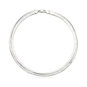 Ross-Simons Italian 8mm Sterling Silver Omega Necklace. 18 inches