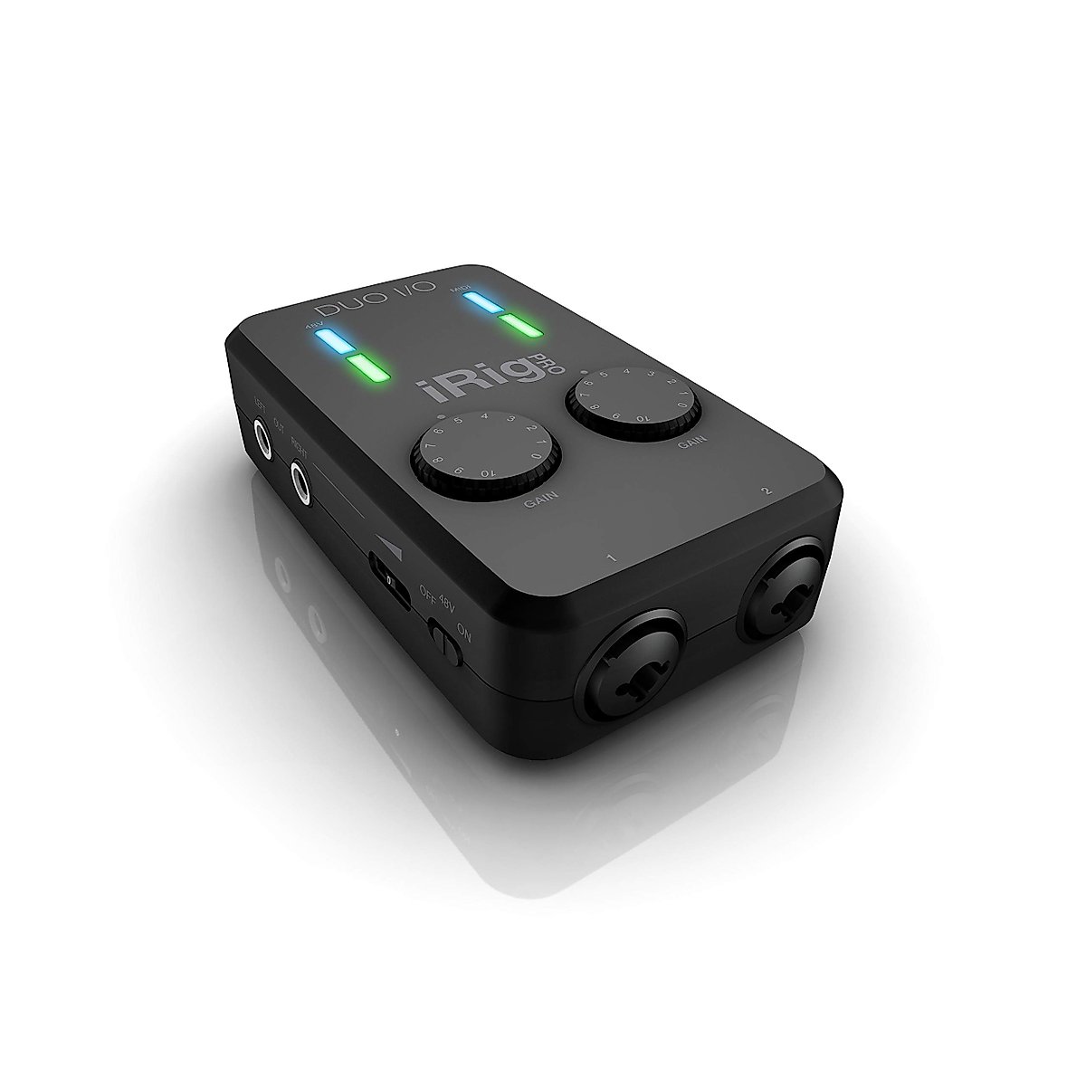 IK Multimedia iRig Pro Duo I/O USB audio interface, TRS balanced & headphones outputs, audio mixer to 24-bit, midi interface for music studio, recording, podcasting, streaming & social apps