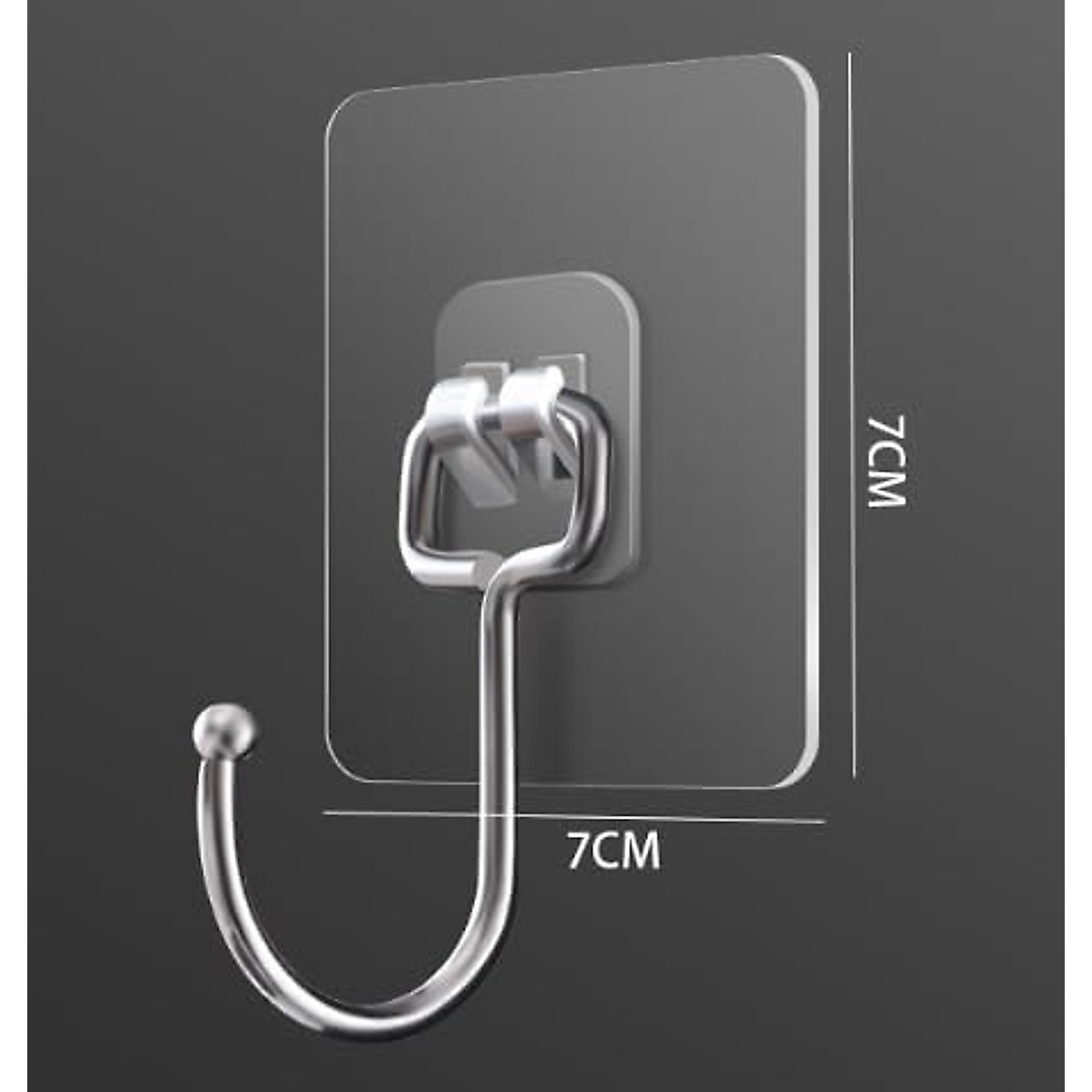 ALLFONDO Large Adhesive Hooks 44 LB(MAX), 12 Pack. Waterproof RUSTPROOF Wall Hooks Stainless Steel Coat Towel Hook for: Indoor, Kitchen, Bathroom, Shower, Home, Office USE